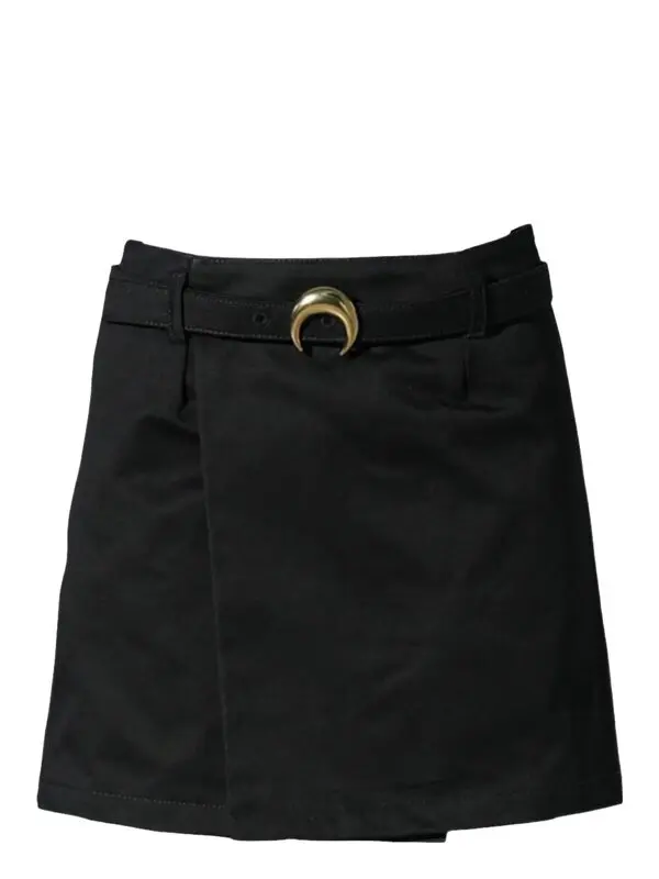 MARINE SERRE Mini Skirt With Buckle Detail - Black