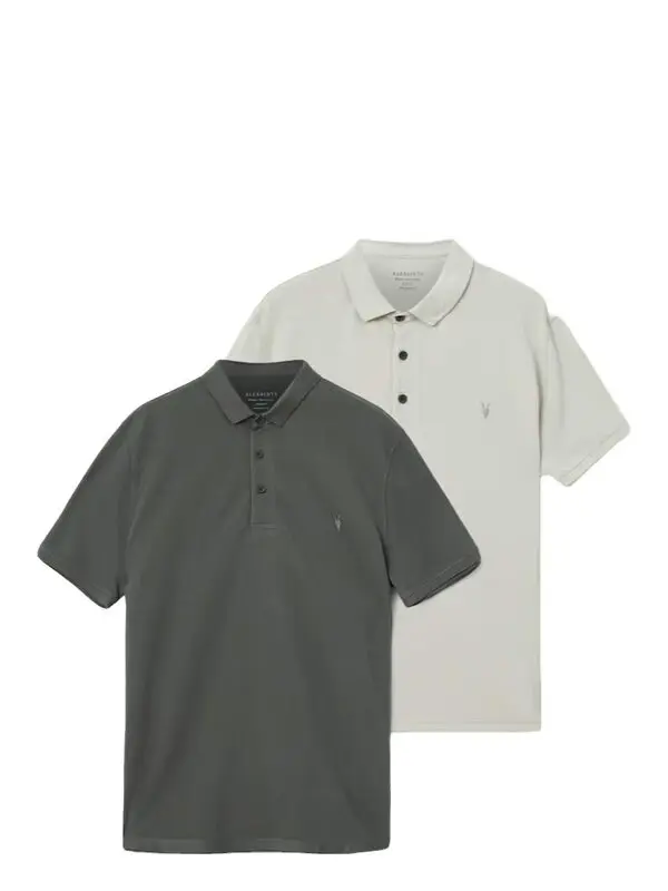 ALLSAINTS Reform Logo Polo Shirts - Maple Leaf Green/green