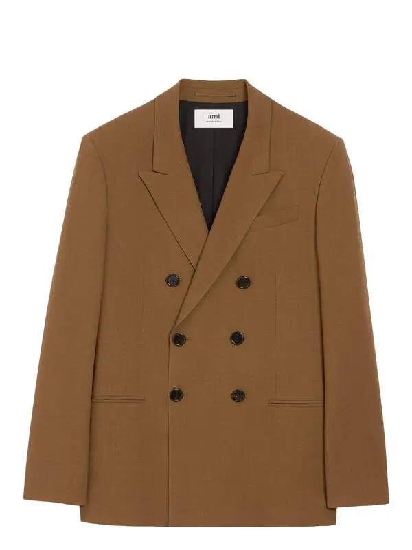 Ami Double-breasted Blazer - Hazelnut