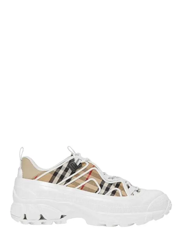 Burberry Arthur Vintage Check Sneakers - White