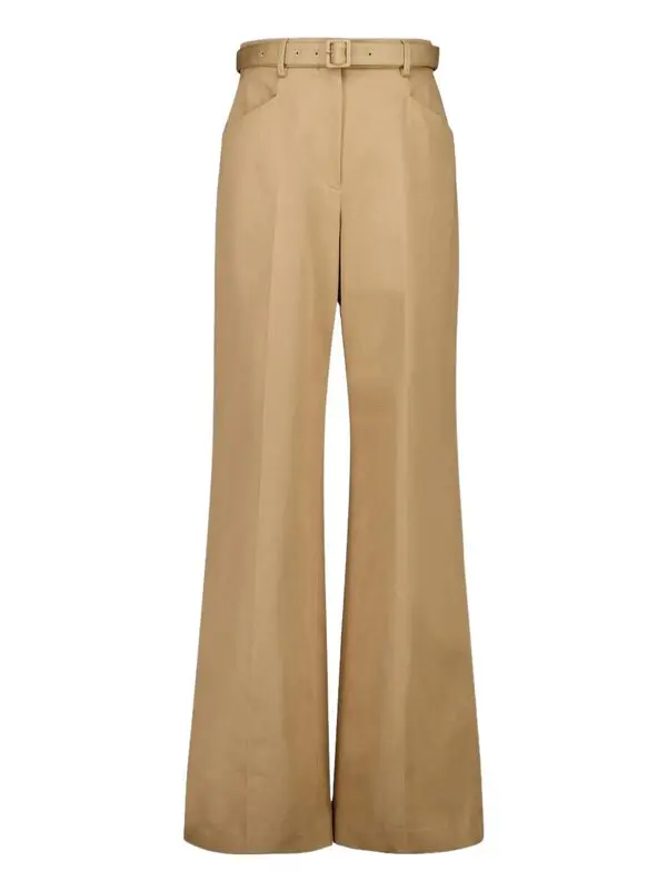 Gabriela Hearst Belted Wide-leg Trousers - Camel