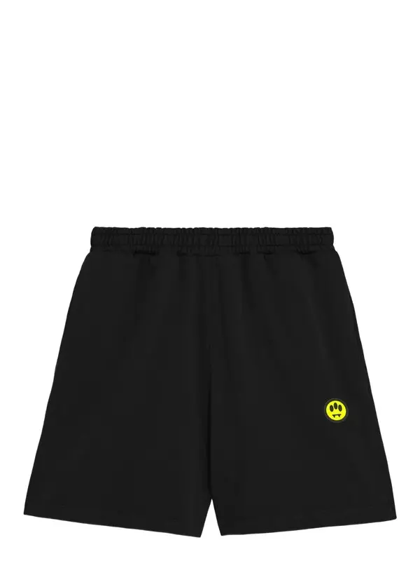 BARROW Logo Print Shorts - Black