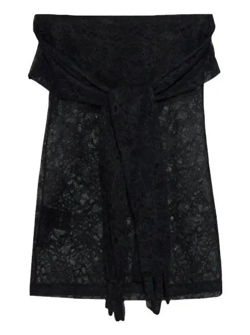 Vetements Lace Bow Tube Top - Black