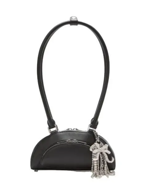 SELF-PORTRAIT Curved Charm Shoulder Bag - Black
