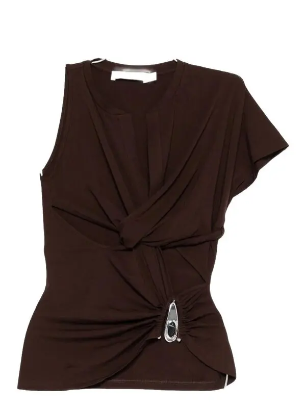 Christopher Esber Asymmetrical Knot Detail Top - Black