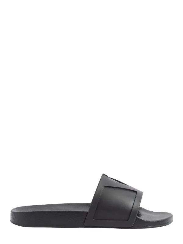 Valentino Garavani Embossed Vlogo Slip-on Slides - Black