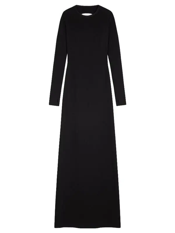 Givenchy Cut-out Long-sleeve Maxi Dress - Black