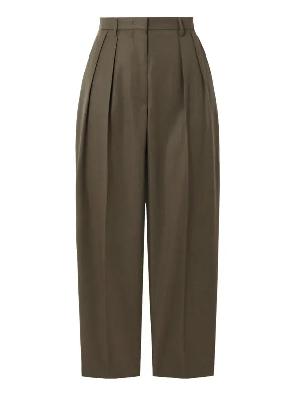 Altuzarra Belt Loops Slacks With Pleated Detailing - Brown