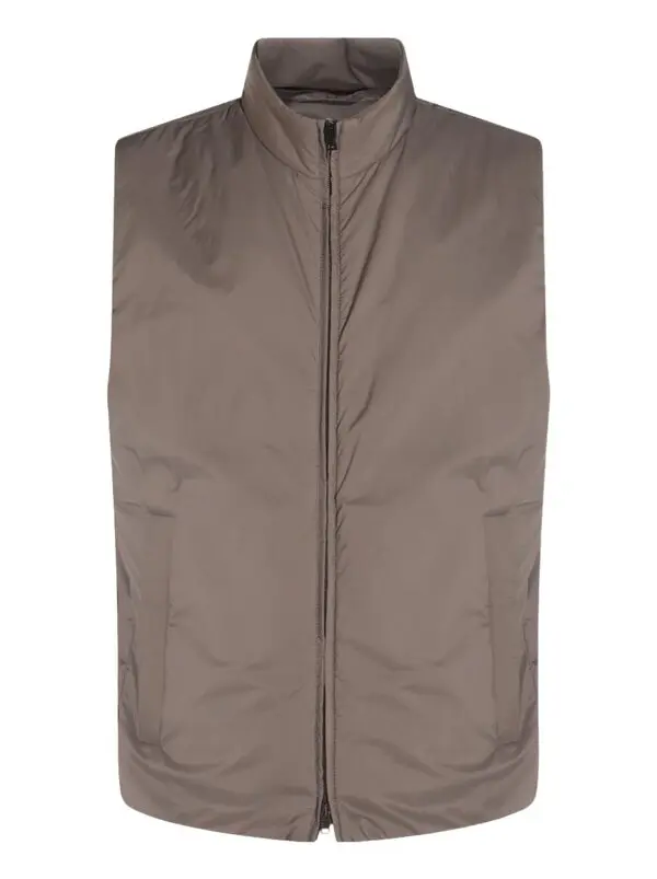 Herno Zip-up Sleeveless Gilet - Gray