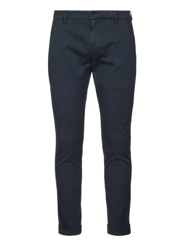 DONDUP Slim-fit Trousers With Belt Loops And Back Patch Pockets - Black