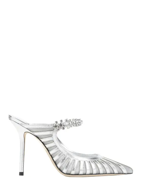 JIMMY CHOO Bing 100 Embellished Pumps - Silver