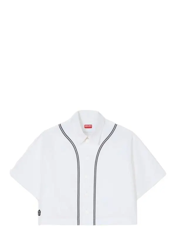 Kenzo Boke Flower Baseball Short Sleeve Shirt - White