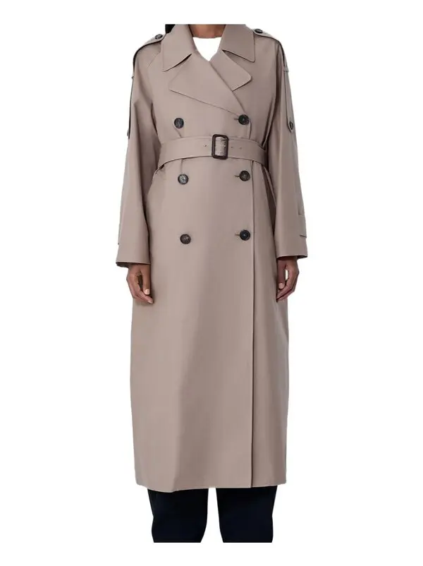 Max Mara Double-breasted Belted Coat - Nude