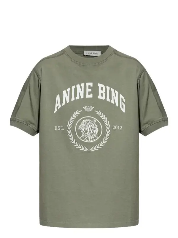 ANINE BING Graphic" Short Sleeve T-shirt - Green