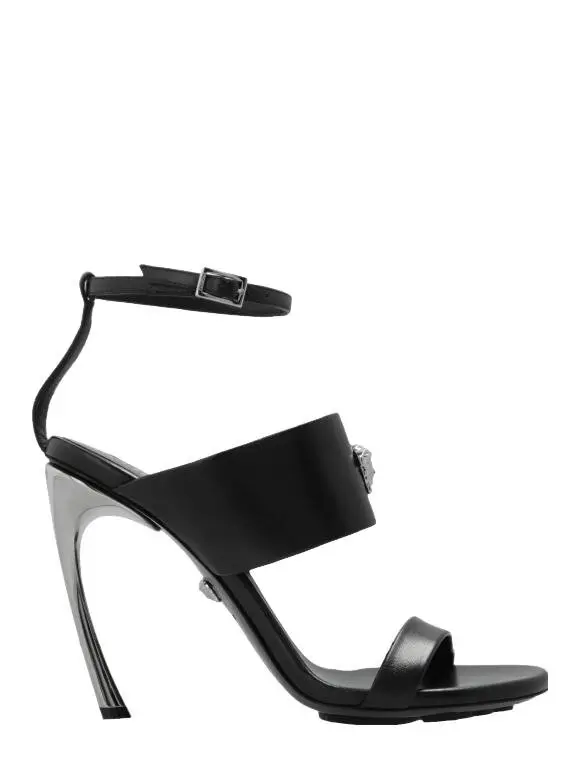 Versace Medusa-head High-heeled Sandals - Black