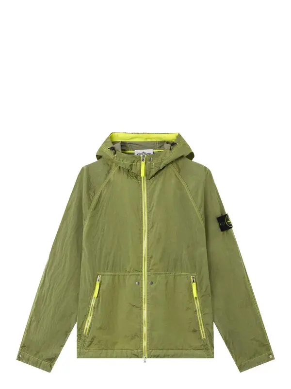 Stone Island Hooded Jacket With Light Water And Wind Resistance - Lemon