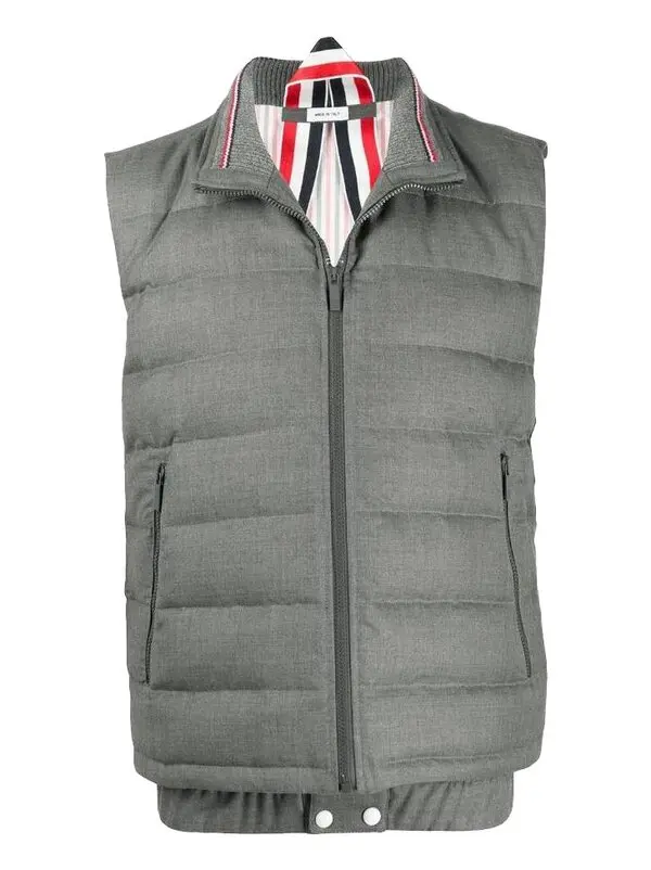 Thom Browne Down-filled Ski Vest - Medium Gray