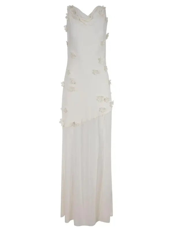 ROTATE BY BIRGER CHRISTENSEN Floral Embellished Maxi Dress - White