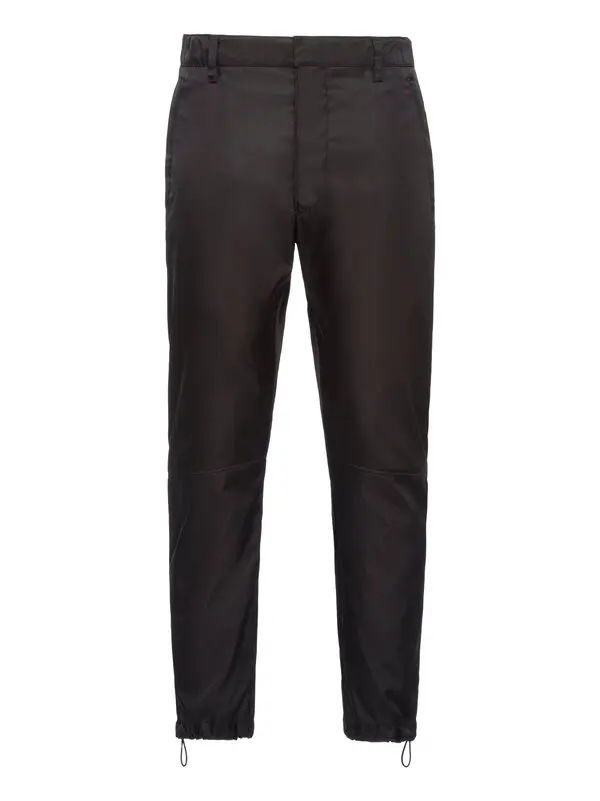 Prada Logo Tapered Pants - Black