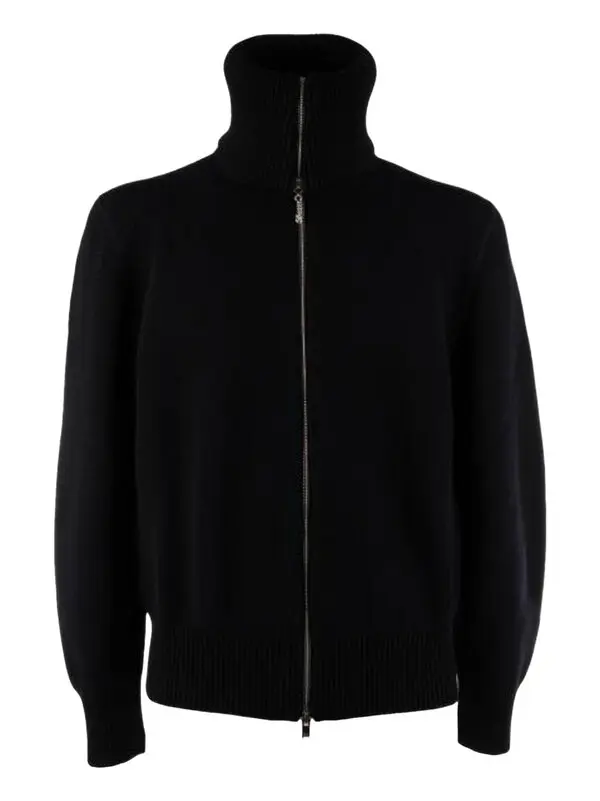 Bottega Veneta Long-sleeved Zip-up Cardigan - Black