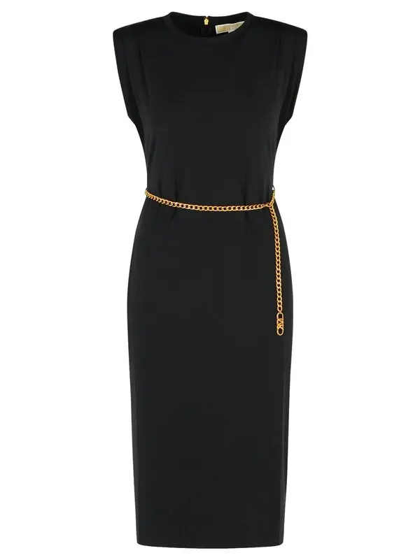 Michael Kors Chain Belt Dress - Black