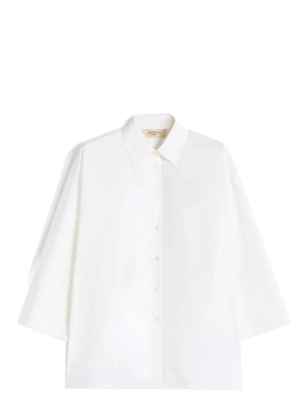 Max Mara Relaxed Fit Shirt With Wide Sleeves - White