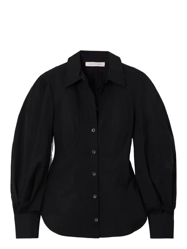 Carolina Herrera Long-sleeved Shirt With Puff Sleeves - Black