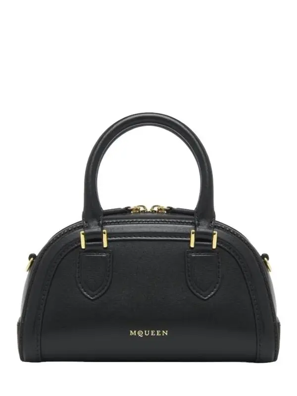 Alexander McQueen Mini Birdee Boston Tote Bag - Black/gold