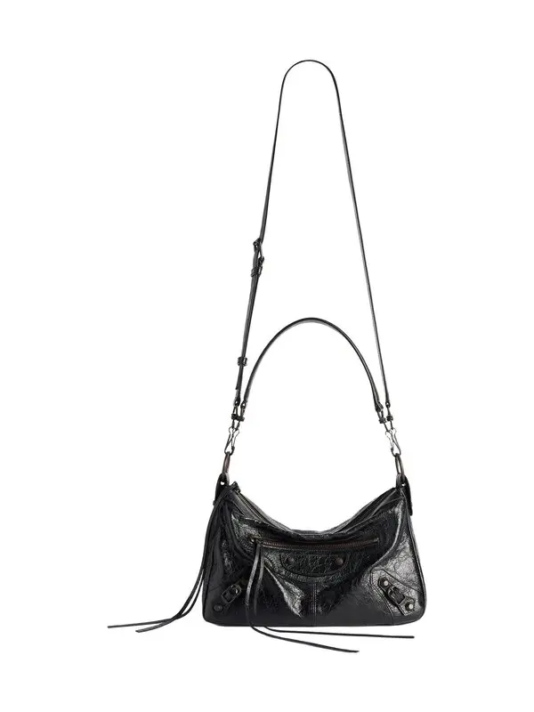Balenciaga Le City Moto Small Shoulder Bag - Black