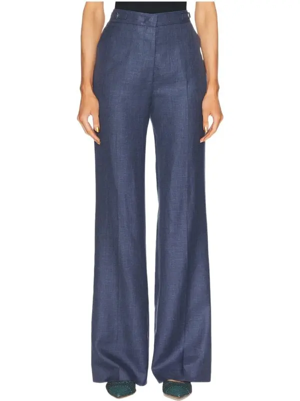 Gabriela Hearst High-waisted Wide-leg Trousers - Blue
