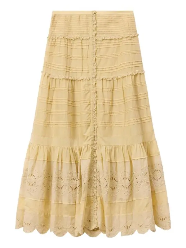 Isabel Marant Étoile Paoline Lace Maxi Skirt - Light Ochre