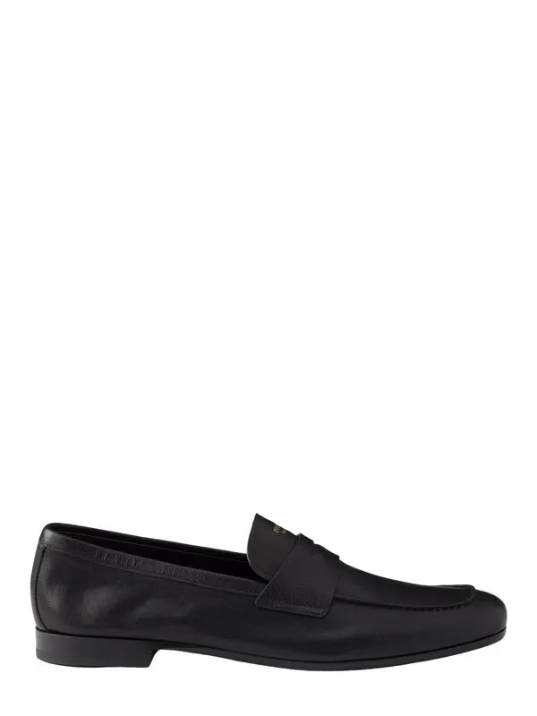 Prada Leather Loafers - Black