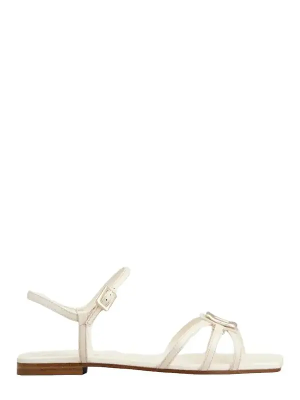 ROGER VIVIER Viv The Sea Leather Sandals - Off White