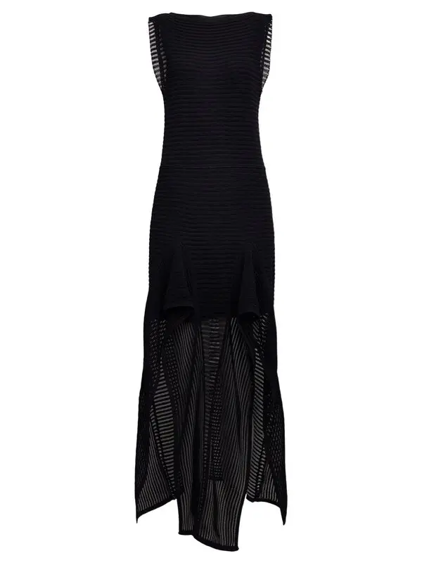 Alaïa Knitted Short Ruffled Dress - No