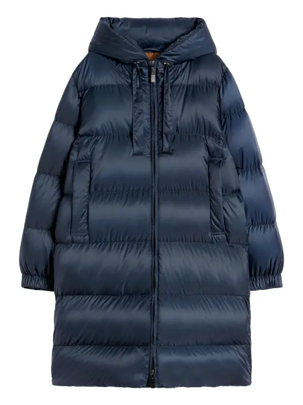 Max Mara Padded Hooded Coat - Midnight Blue