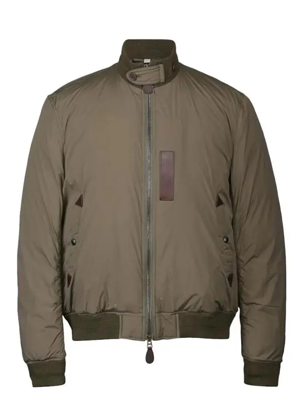 Burberry Long-sleeved Zip-up Bomber Jacket - Green