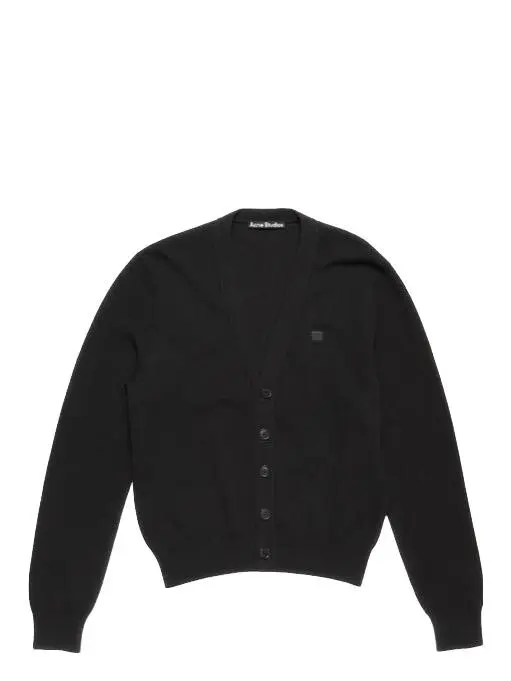 Acne Studios Appliqué V-neck Cardigan - Black