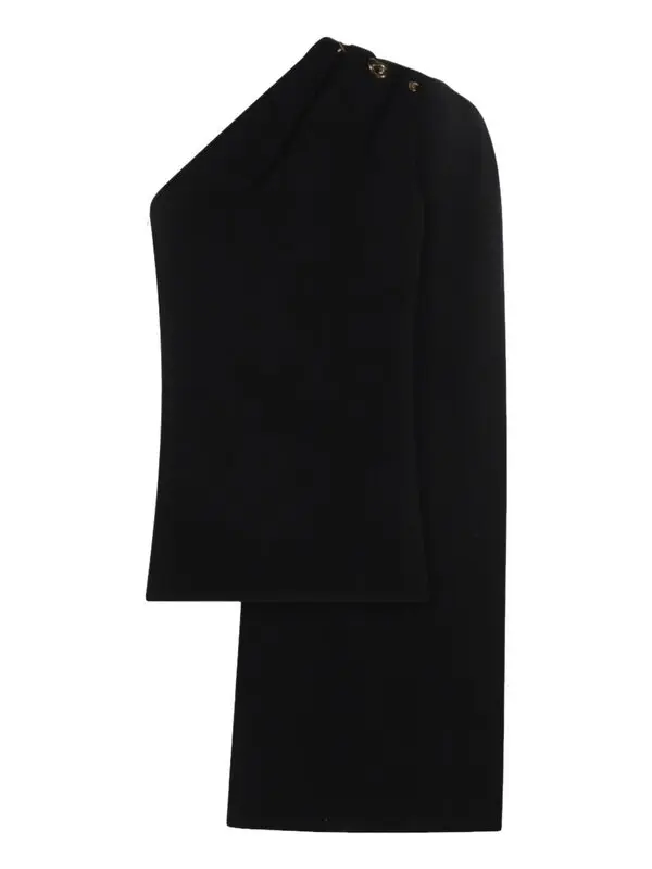 Bottega Veneta One-shoulder Draped Top With Pendant Detail - Black