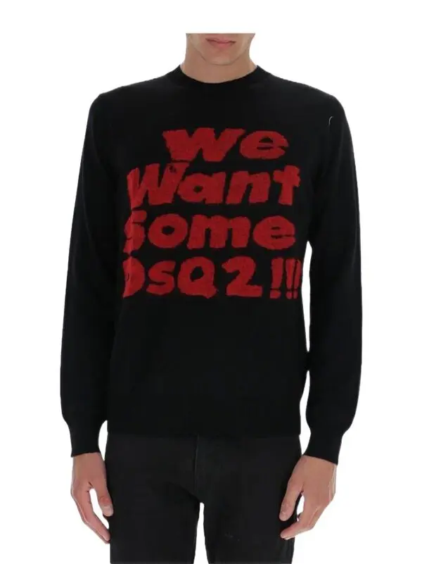 Dsquared2 Crewneck Knit Sweater - Black
