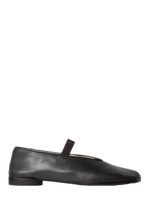 LEMAIRE Glove Ballerinas With Elastic Instep Strap - Dark Chocolate