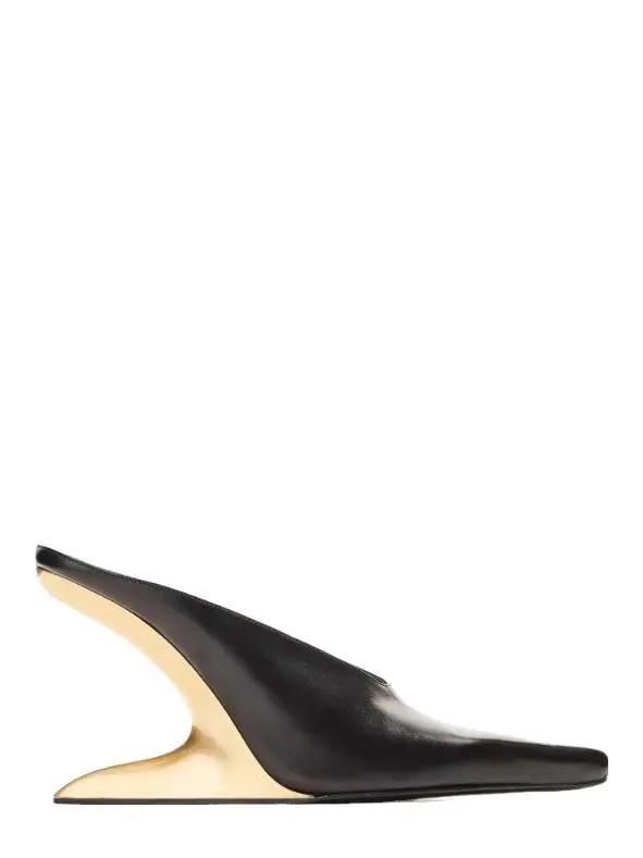 Alexander Wang Boomerang Wedge Slides - Black