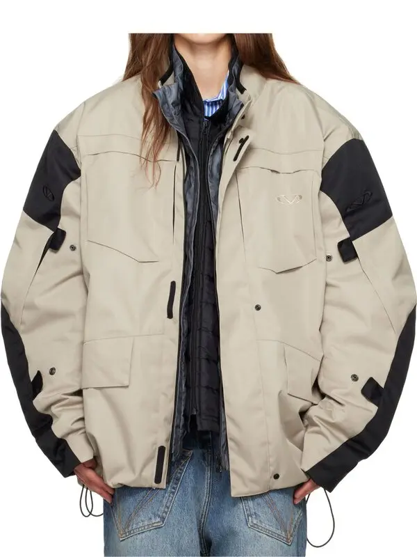 Vetements Biker Parka Long-sleeved Casual Jacket - White
