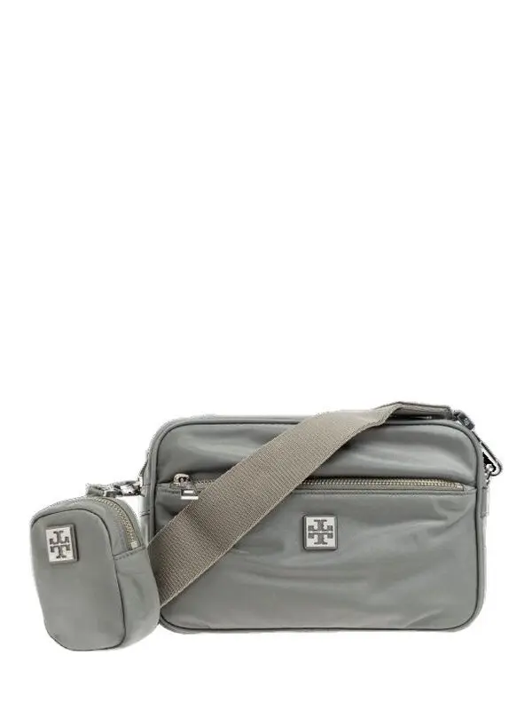 Tory Burch Virginia Zipped Shoulder Bag With Detachable Pouch - Gray