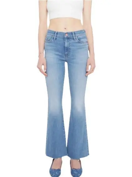 MOTHER The Weekender Fray Bootcut Jeans - Blue
