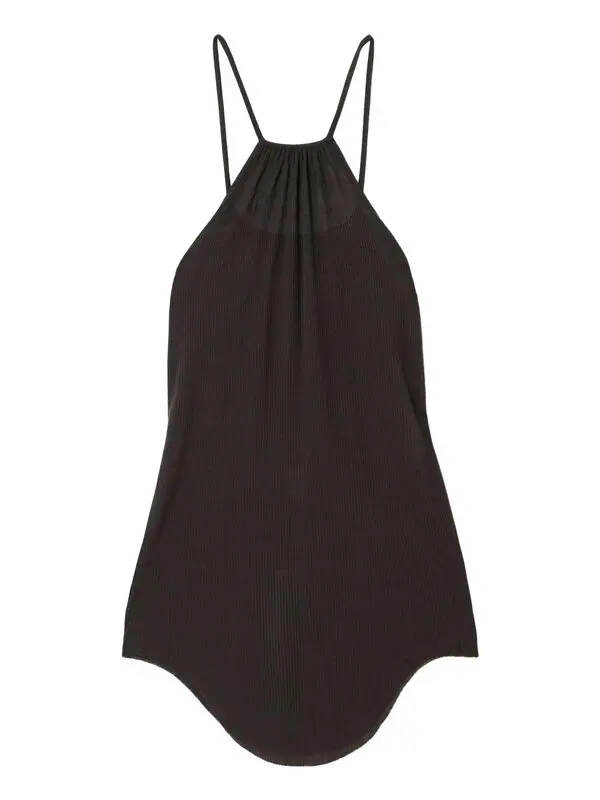 Rick Owens Rib Knitted Vest - Dark Gray