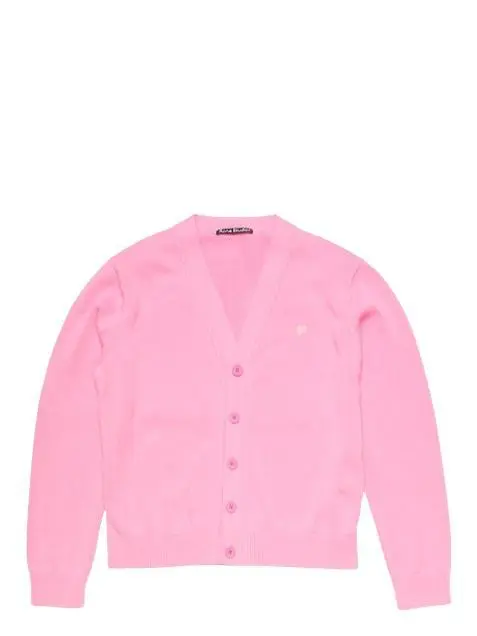Acne Studios Appliqué V-neck Cardigan - Light Rose Pink