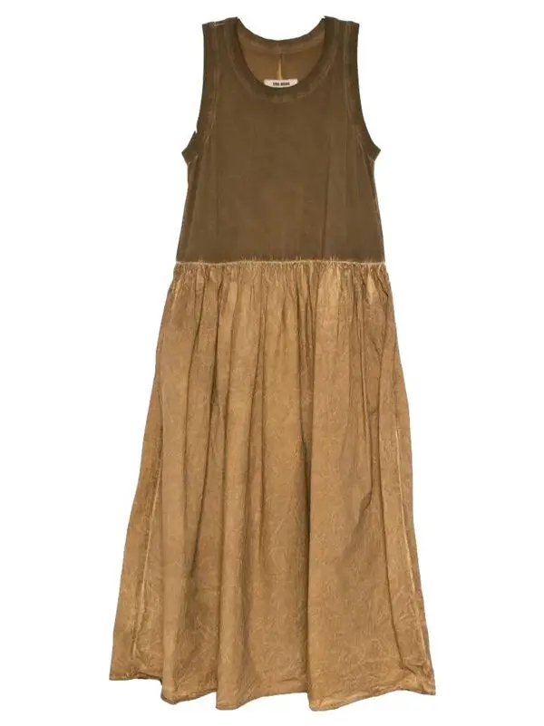 UMA WANG Sleeveless Round Neck Dress - Brown