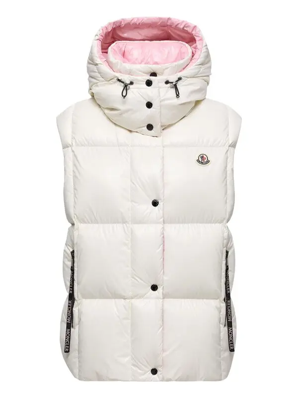 Moncler Hooded Padded Vest - White