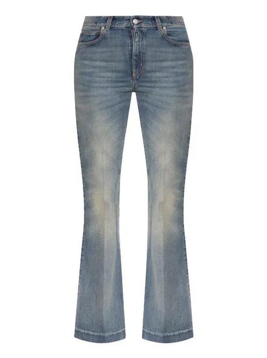 Alexander McQueen Flared Leg Jeans - Blue