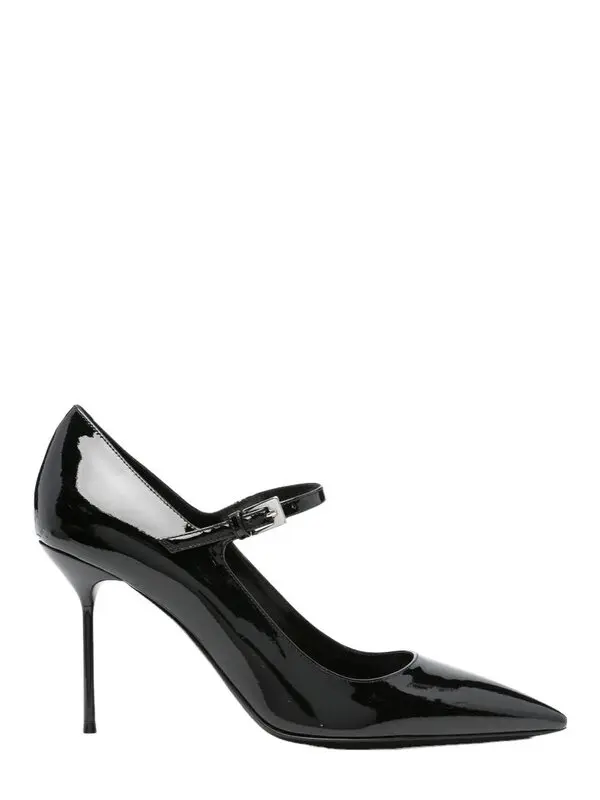 Paris Texas 90mm Leather Heeled Pumps - Black